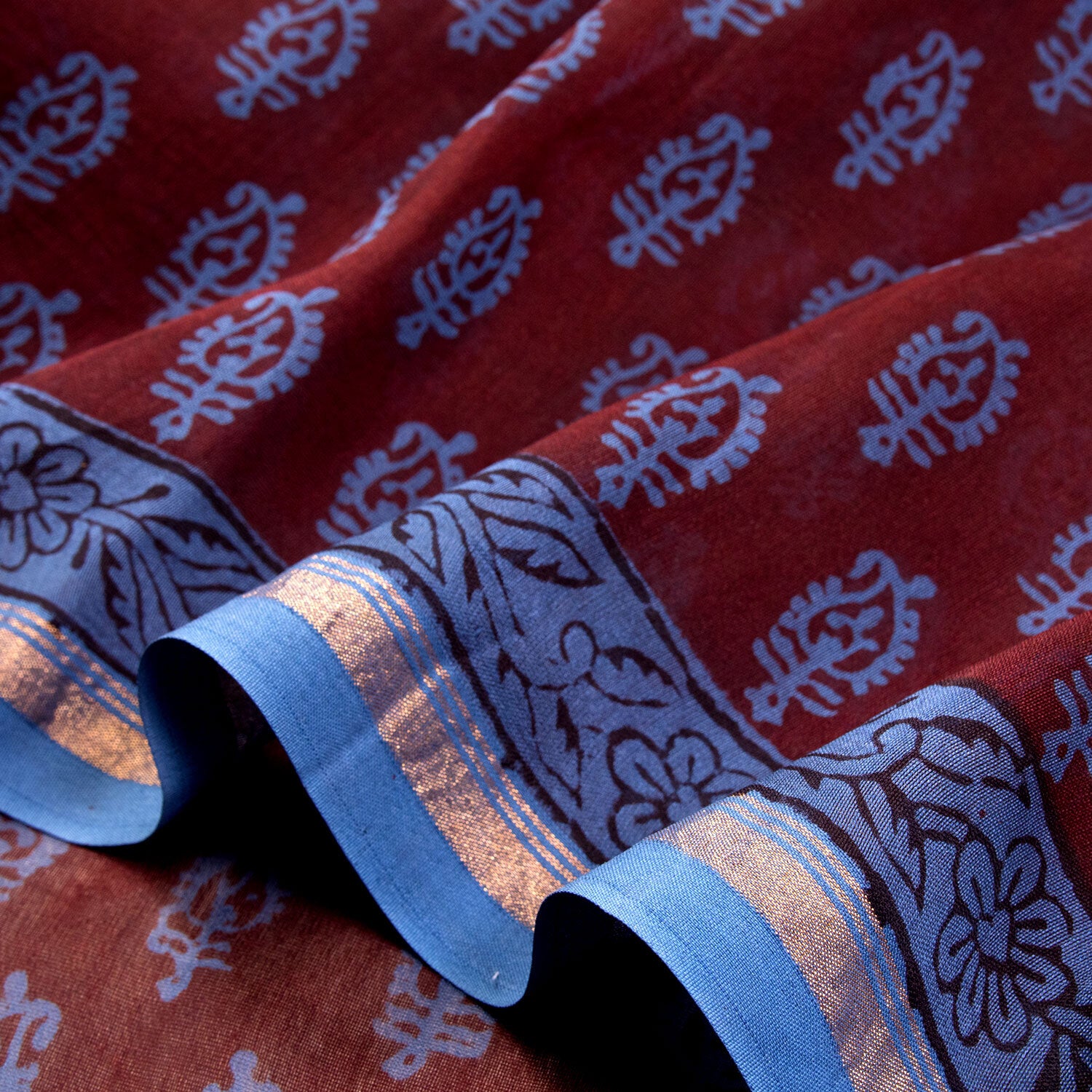 Bagh Printed Sarees | Bagh Print Cotton & Silk Cotton Sarees – Avishya.com