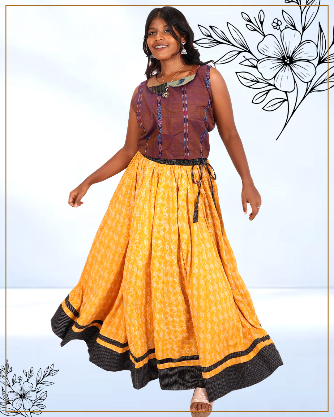 Handmade Skirts For Women | Embroidered Cotton Skirts – Avishya.com