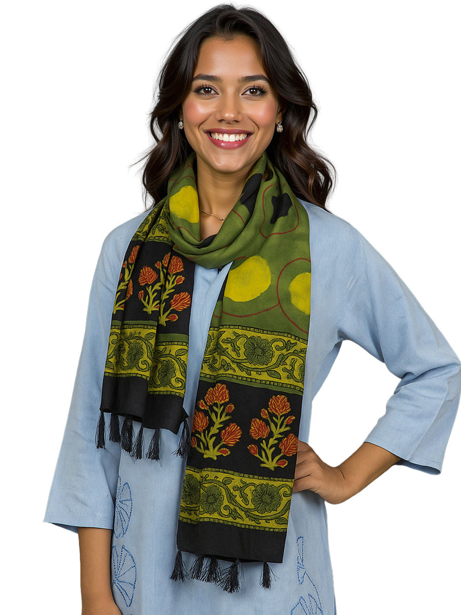 Buy Handloom Stoles Online - Printed & Embroidered Stole – Avishya.com
