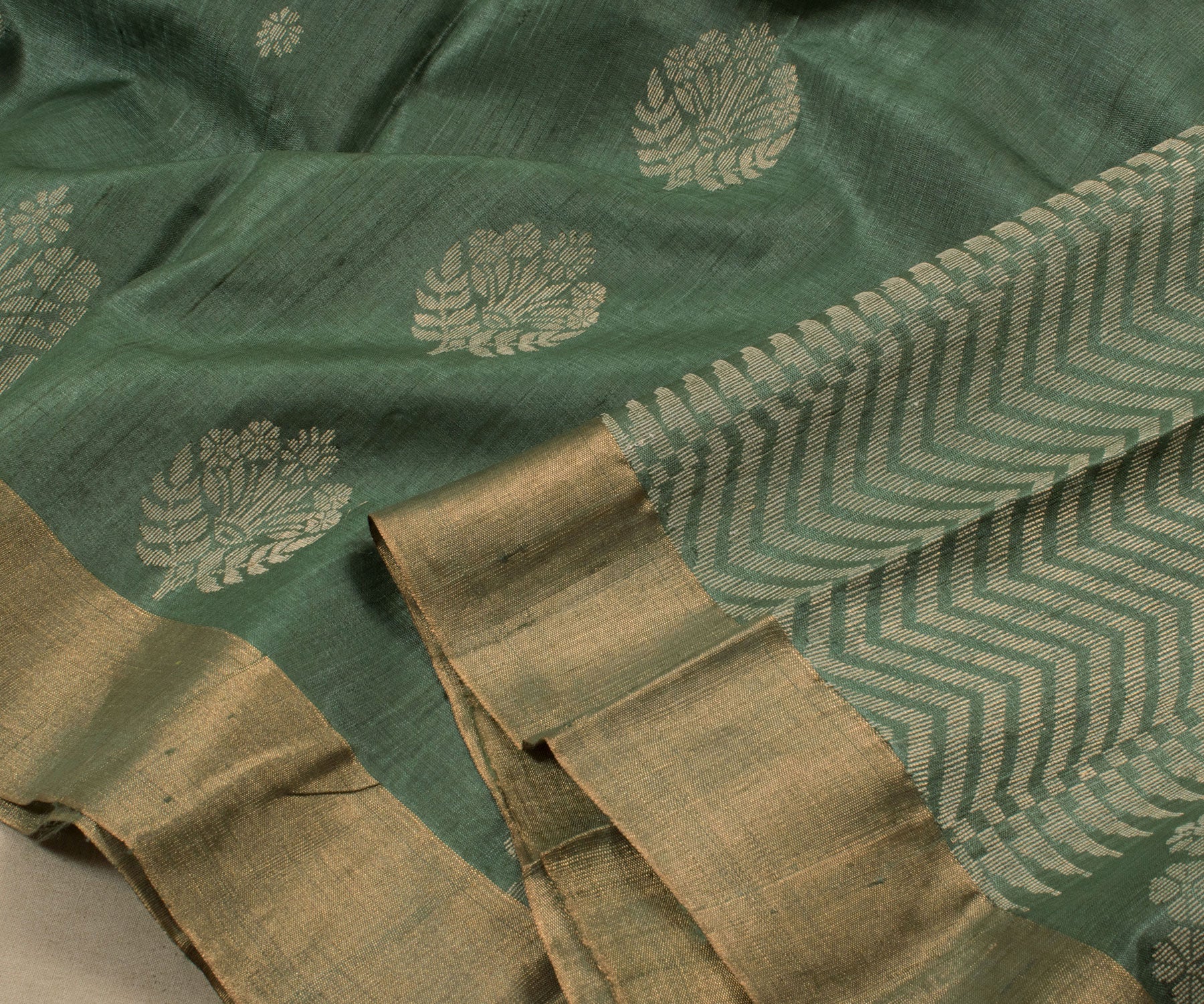 Buy Pure Tussar Silk Sarees – Hand Printed Tussar Saree Online ...