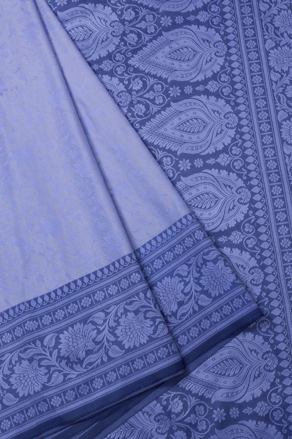 Blue Handloom Himroo Silk Saree | Avishya.com