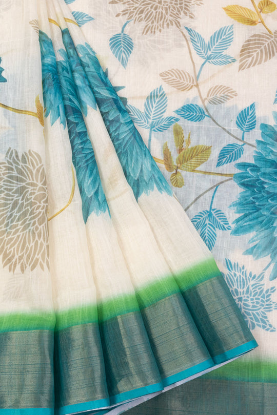 Fancy Printed Linen Sarees – Avishya.com