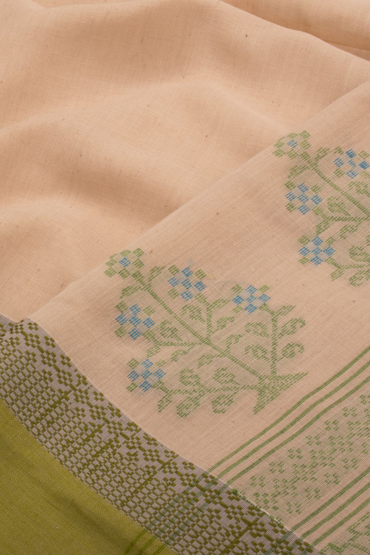 Beige Bengal Cotton Saree 10067724| Avishya.com