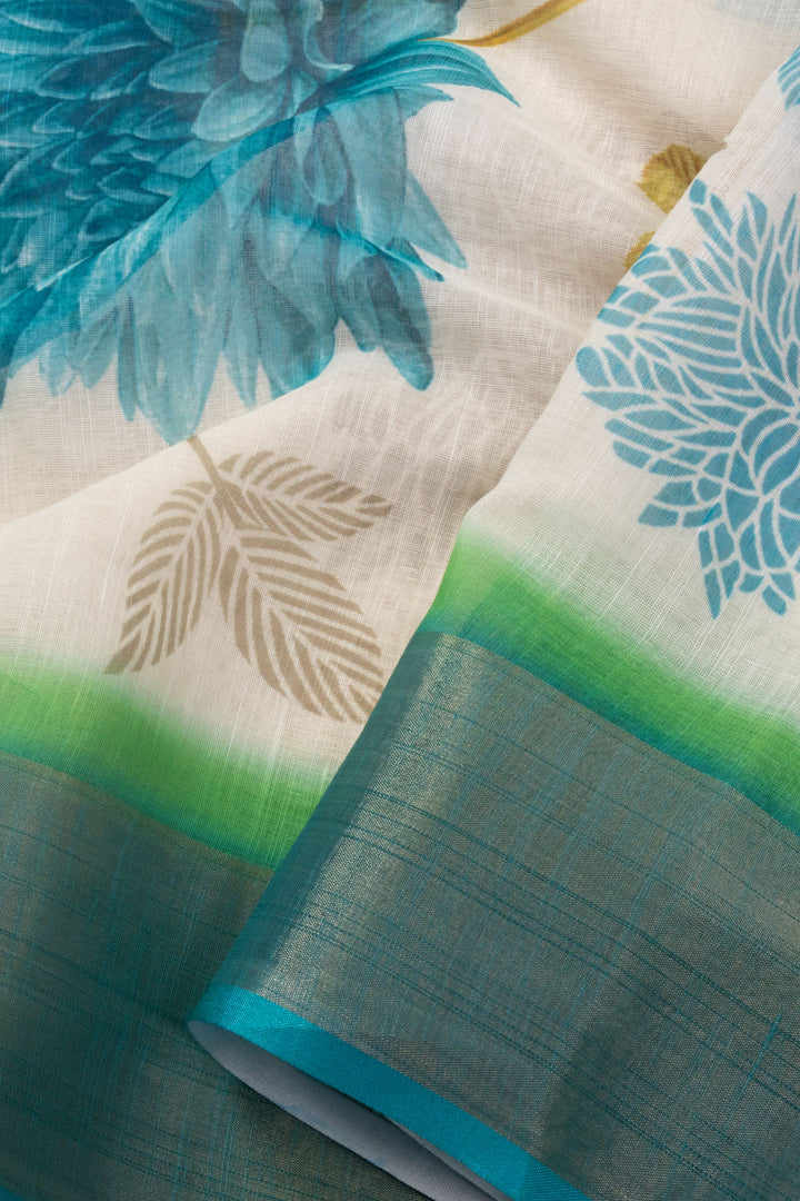 Fancy Printed Linen Sarees – Avishya.com