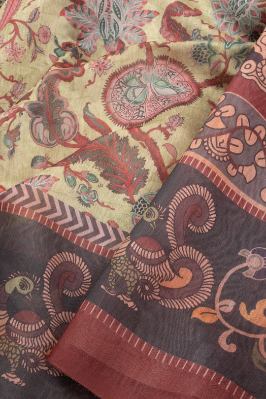 Kalamkari Print Saree - Combination of Heritage & Softness – Avishya.com