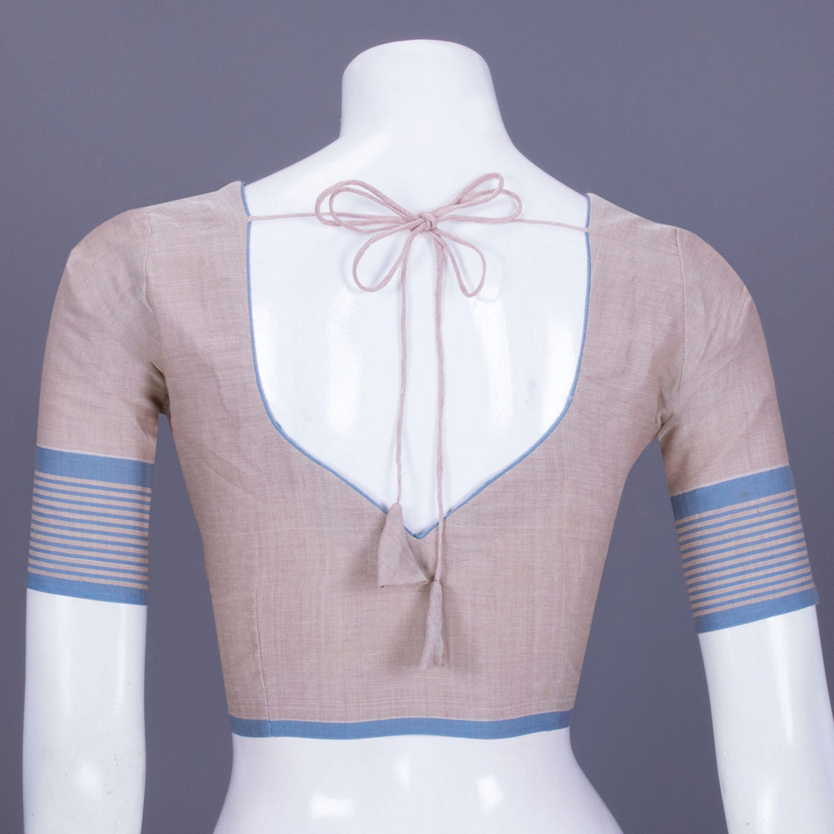 Beige Andhra Cotton Blouse 10070408 – Avishya.com