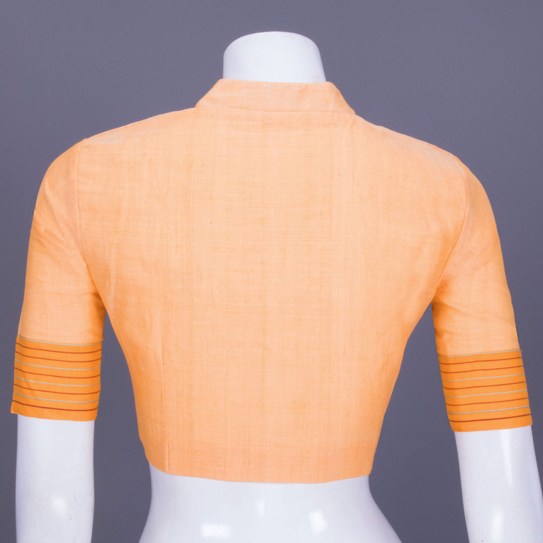 Sunset Orange Andhra Cotton Blouse 10070410 – Avishya.com