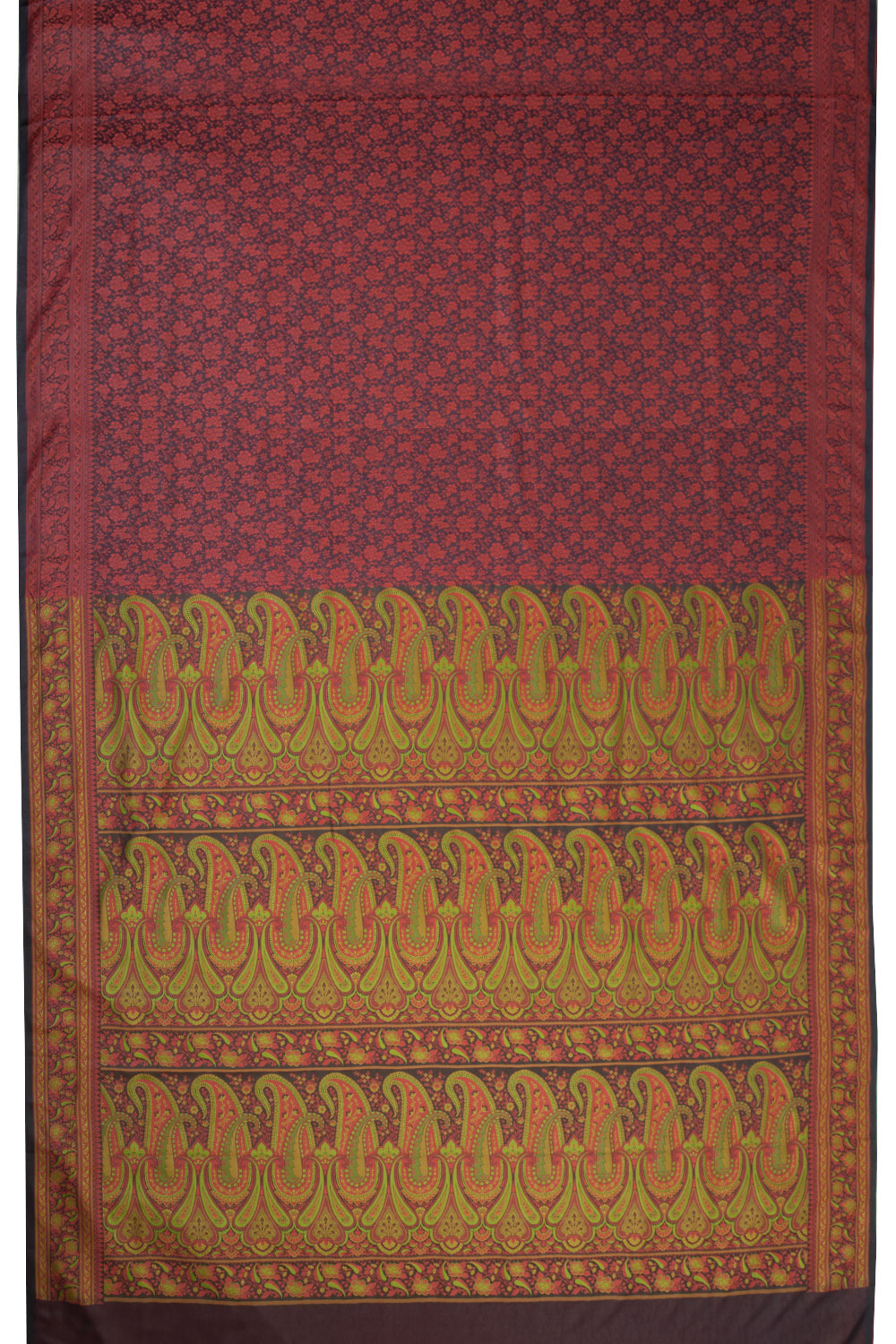 Black Handloom Himroo Banana Silk Saree 10068030 | Avishya.com