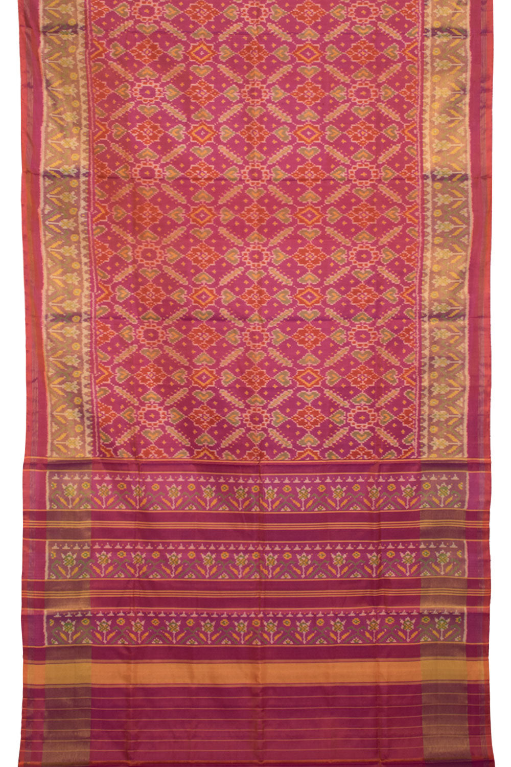 Handloom Patola Ikat Silk Saree 10059144 – Avishya.com