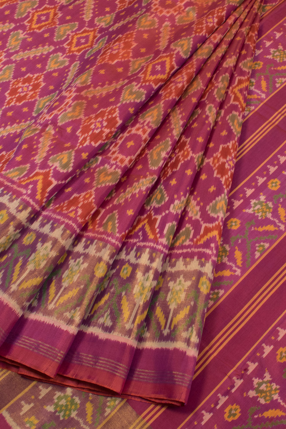 Handloom Patola Ikat Silk Saree 10059144 – Avishya.com