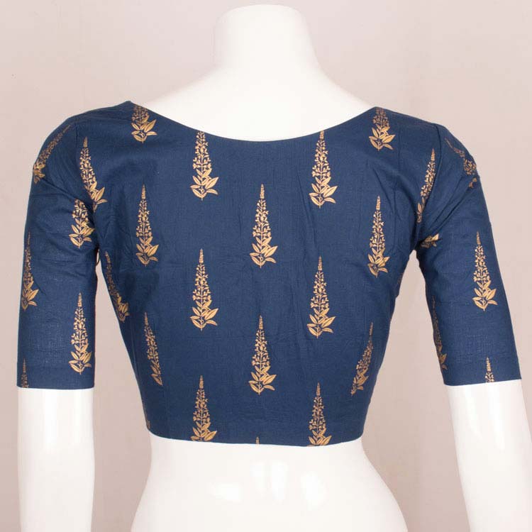 Hand Block Printed Cotton Blouse 10048210 – Avishya.com